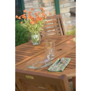 overstock eilaf eucalyptus round folding outdoor dining table - 43 inches