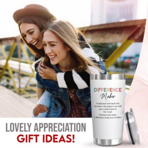 AXIARA Difference Maker Gifts For Women - Christmas, Birthday Gifts For Women, Thank You Gifts For Boss, Leader, Employee Appreciation Gifts For Coworkers, Teachers - 20 Oz Stainless Steel Tumbler