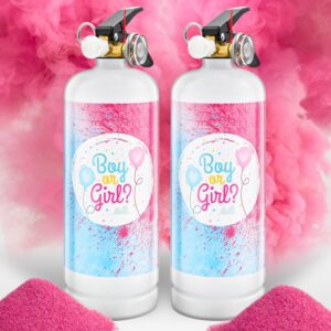 gender reveal fire extinguisher smoke powder for gender reveal decorations 2pack large gender reveal extinguisher color powder with biodegradable power colored for baby gender reveal party ideas