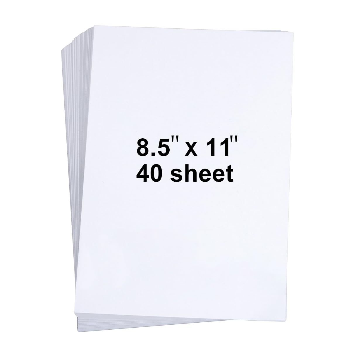 SUMERX 40 Pieces 8.5" x 11" White Cardstock, Heavyweight Cardstock Sheets Blank Invitation Paper Greeting Cards Printable, 74lb Cover 200 GSM/White