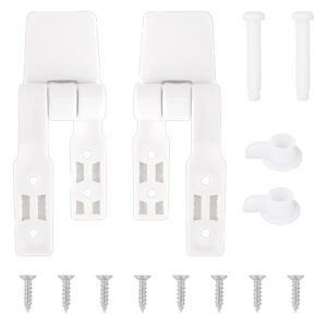 2 pack toilet seat hinge replacement toilet plastic bolts kit with screws and nuts plastic toilet seat hardware is suitable for most toilet replacements and repairs