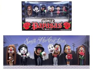 homie payasas series 1, 2-inch figures set of 6 pieces by homies 20454bx