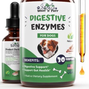 digestive enzymes for dogs - dog digestive enzymes - supports a healthy digestive tract & much more - dog digestive support - dog enzymes - dog enzymes digestive - dog digestive enzyme - 1 fl oz