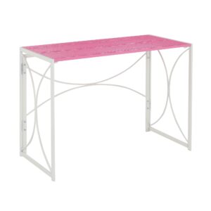 convenience concepts designs2go nova folding desk, pink/white