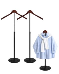 adjustable t-shirt display stand, 2 pcs stylish & sturdy clothing rack for retail vendor portable metal hanger, perfect for shirts, jackets, dresses, ideal for trade shows & retail stores