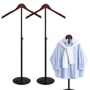 Adjustable T-Shirt Display Stand, 2 Pcs Stylish & Sturdy Clothing Rack for Retail Vendor Portable Metal Hanger, Perfect for Shirts, Jackets, Dresses, Ideal for Trade Shows & Retail Stores