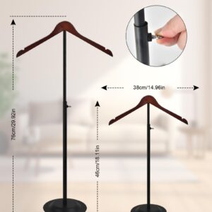 Adjustable T-Shirt Display Stand, 2 Pcs Stylish & Sturdy Clothing Rack for Retail Vendor Portable Metal Hanger, Perfect for Shirts, Jackets, Dresses, Ideal for Trade Shows & Retail Stores