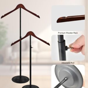 Adjustable T-Shirt Display Stand, 2 Pcs Stylish & Sturdy Clothing Rack for Retail Vendor Portable Metal Hanger, Perfect for Shirts, Jackets, Dresses, Ideal for Trade Shows & Retail Stores