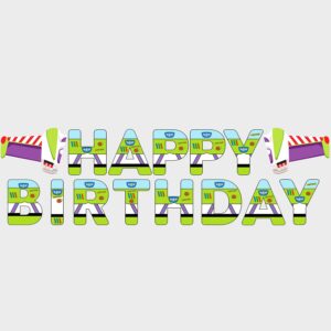 light inspired year birthday decorations buzz birthday banner party supplies for cartoon story 1st 2nd 3rd 4th 10th bday decor(purple)