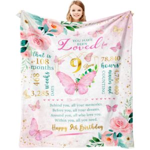 vervehub 9 year old girl birthday gifts blanket 50"x40", 9 year old girls gift, birthday gifts for 9 year old girls, best presents for 9 year old girls, 9 yr old girl gift, 9th birthday gifts