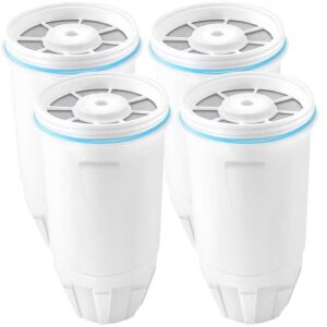 zero replacement water filter resin filtration system 0 tds 0 leak,compatible with zero water pitcher and dispenser, reduce lead/chromium/pfoa/pfos (pack of 4 by tomoon)