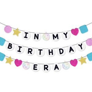 Pre-strung Friendship Bracelet Birthday Banner In My Birthday Era Banner for Singer Birthday Party Decorations