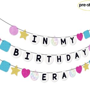 Pre-strung Friendship Bracelet Birthday Banner In My Birthday Era Banner for Singer Birthday Party Decorations