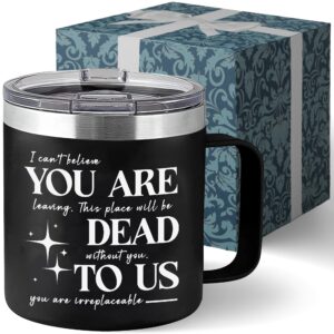 you are dead to us tumbler going away gift for coworker woman - new job gifts for men gift for coworker leaving for new job - farewell gifts for coworkers good luck gifts coworker coffee tumbler 14oz