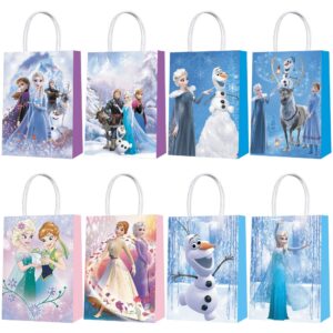 generic frozen birthday party supplies, 16pcs frozen favor bags elsa candy bags for frozen birthday party favor, elsa birthday party favor decorations