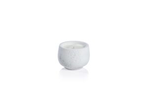 sea salt and coastal mist zodax cote d azur white concrete scented jar candle - 7.5 oz