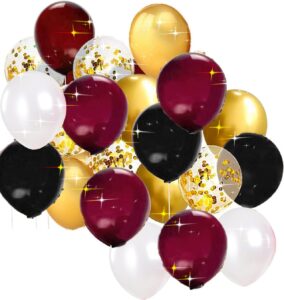 graduation decorations maroon gold 2024/burgundy graduation party decorations/maroon gold black burgundy black gold white balloons fsu/wizard party decorations/burgundy gold birthday