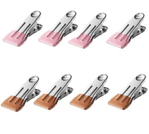 clothes pins clips, 16 pcs 2.2 inch stainless steel high elasticity good persistence for clothespins, paper clips, chip clips, bag clips (16)