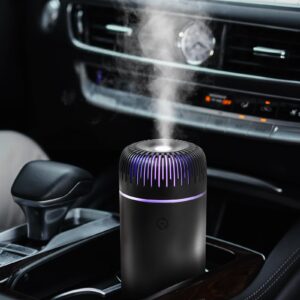 generic car diffuser humidifier aromatherapy essential oil diffuser usb mist mini portable diffuser for car home office bedroom, 100ml, black