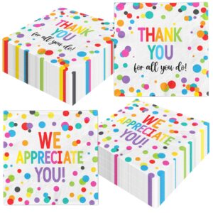 appreciation decorations,40pcs thank you napkins we appreciate you napkins employee appreciation decor for volunteer appreciation teacher doctor graduation appreciation party decor