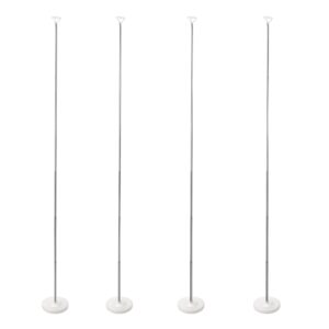 voircoloria balloon stand kit set of 4, adjustable height balloon column kit for floor with metal telescopic pillar for table graduation birthday baby shower gender reveal party decorations