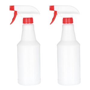 patikil 500ml/16oz plastic spray bottles, 2pcs adjustable nozzle leak proof empty water mist stream sprayer for cleaning solutions plants hair, red