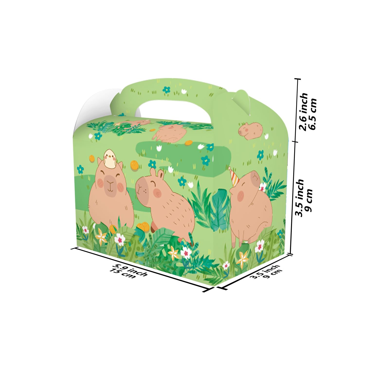 Heidaman Capybara Party Supplies,Capybara Candy Bags，Capybara Goodie Bags,Capybara party favor bags，12Pce 2 Styles Capybara Theme Gift Bags