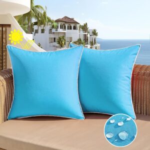 all smiles outdoor waterproof throw pillow covers 18x18 set of 2 sky blue decorative patio tent bed sofa living room furniture sunbrella cushion cases outside decor for couch garden bench porch