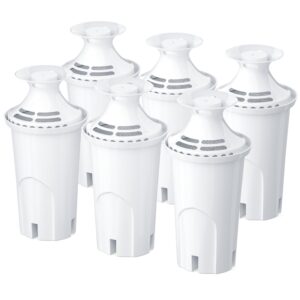 water filter replacements fit for brita pitchers and dispensers compatiable with bri-ta filter replacement fit for bri-ta water pitcher classic ob03, 35557 ma-vea 107007, and more, 6 count by bogda