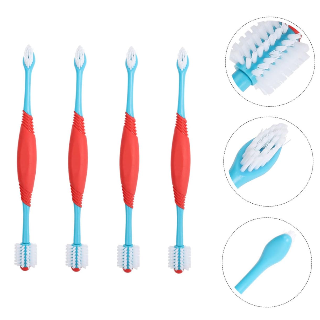 SUPVOX 4pcs Pet Toothbrush Dog Oral Care Tool Dog Toothbrushes Cat Dental Care Toy Puppy Dog Tooth Brushing Dog Teeth Cleaning Pet Teeth Cleaning Tool Plastic Handheld Cleaning Supplies