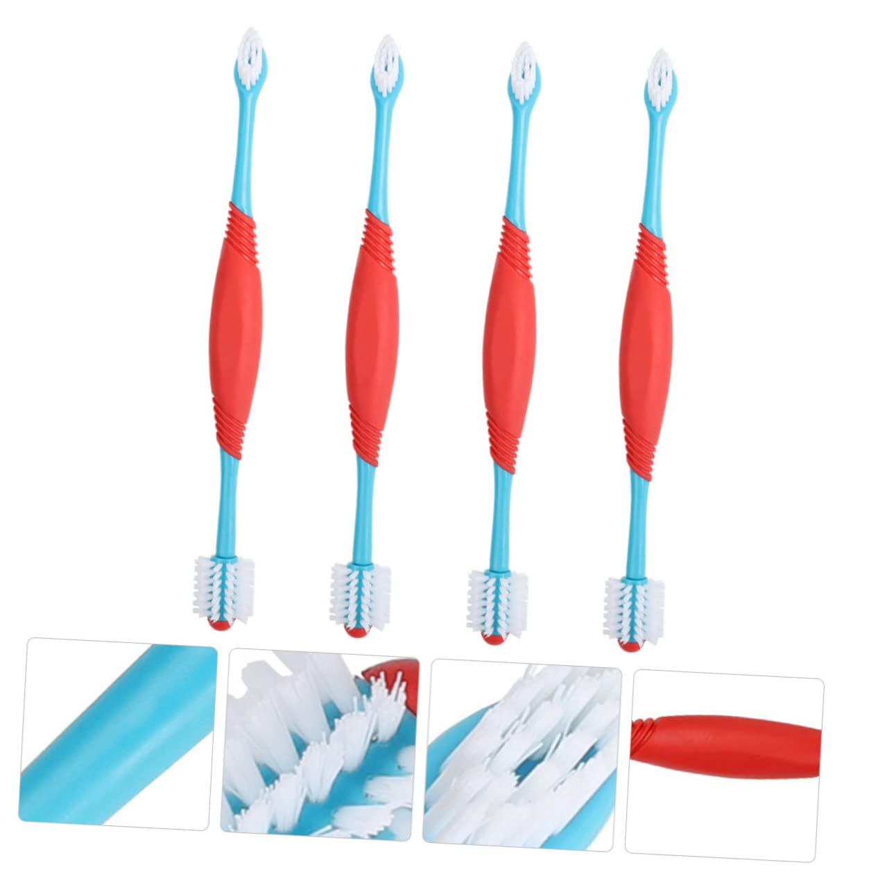 SUPVOX 4pcs Pet Toothbrush Dog Oral Care Tool Dog Toothbrushes Cat Dental Care Toy Puppy Dog Tooth Brushing Dog Teeth Cleaning Pet Teeth Cleaning Tool Plastic Handheld Cleaning Supplies