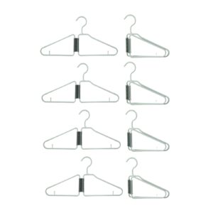 wrylcyh 8 pcs foldable hangers, plastic collapsible hangers, portable folding clothes hanger, foldable travel hangers, foldable hangers for travel, cruise, home, bedroom, dorm (green)