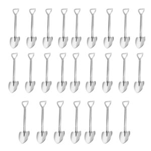 25 pack shovel shape demitasse espresso spoons, stainless steel coffee ice cream dessert spoons for home and party