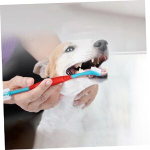 SUPVOX 4pcs Pet Toothbrush Dog Oral Care Tool Dog Toothbrushes Cat Dental Care Toy Puppy Dog Tooth Brushing Dog Teeth Cleaning Pet Teeth Cleaning Tool Plastic Handheld Cleaning Supplies