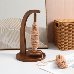 COHEALI Yarn Holder for Knitting and Crocheting: Wooden Yarn Spinner, Crochet Yarn Holder Spinner Dispenser for Knitting Lovers, Crocheters, Knitters