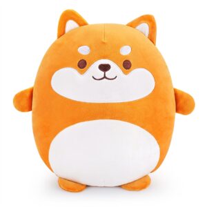 16 inch shiba inu plush pillows corgi plushie stuffed animals with hand and feet, giant corgi plush, dog plush pillow hugging pillow cushion soft shiba plush toy big stuffed animals