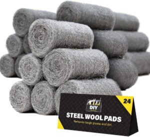 24pack steel wool for mice control | wire wool mice grade for cleaning & closing small holes fine wire wool rats roll | wire wool for wood wire wool for metal fine steel wool rodent control