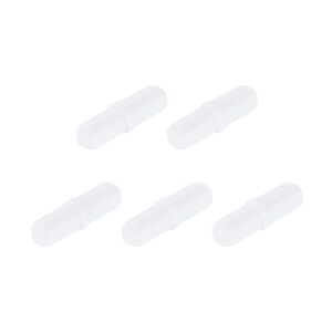 meccanixity magnetic stirrer mixer stir bar rod 25mm(1") x7mm with ring shape ptfe coating magnet white for laboratory 5pcs