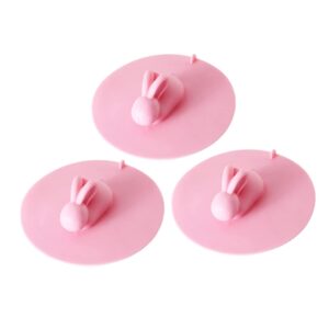 butifulsic 4pcs sealing sink stopper bath tub drain cover tub drain plug silicone hair catcher silicone bath plug bathtub drain cover sink drain cover floor drain plug pink laundry tub 10cm