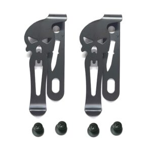 2pcs/bag 29mm x 69mm black color metal spring belt clips for kydex sheath holster tools sheath clip (right style