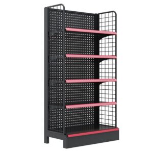 ailzcfx 5 tier supermarket shelf, heavy duty storage shelves, metal shelving unit, for kitchen, store,garage organization, 78*40*165cm