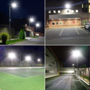 LED Parking Lot Light 200W, 170LM/W IP67 Waterproof Efficient Dusk to Dawn Outdoor Street Flood Lighting, 34000LM Shoebox Area Fixture for Commercial, Slipfitter Mount, 5000K, 120-277Vac, ETL Listed