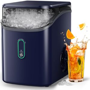 silonn nugget ice maker countertop, pebble ice maker with soft chewable ice, one-click operation ice machine with self-cleaning, 33lbs/24h for home,kitchen,office