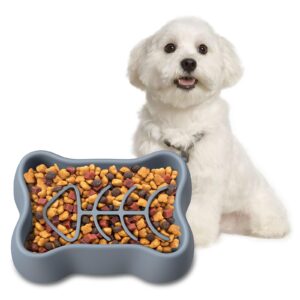 oria slow feeder dog bowls, silicone dog food bowl with suction cups, interactive dog puzzle bowl for slow eating, anti-choking, slow feeder cat bowl for dogs cats, dry and wet food