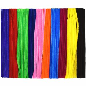 multicolor craft pipe cleaners chenille stems (200 pieces) 10 colors for diy creative art decorations (0.24 x 12 inch)