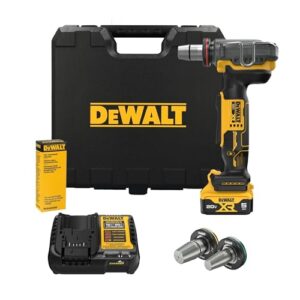 dewalt 20v max xr pex expander tool kit with 1", 1-1/4", and 1-1/2" expansion heads, battery and charger included (dce410p1)