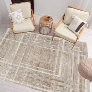 modern abstract runner rug - imitation cashmere rugs with rubber backing non skid laundry room rug, kitchen carpet runner indoor bathroom floor runners