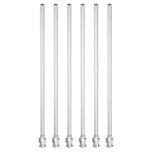 patikil 10ga x 5 inch stainless steel dispensing needle tips, 6pcs metal glue needle tube blunt tips luer lock for thick glue ink lab, silver