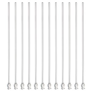 patikil 12ga x 5.9 inch stainless steel dispensing needle tips, 12pcs metal glue needle tube blunt tips luer lock for thick glue ink lab, silver