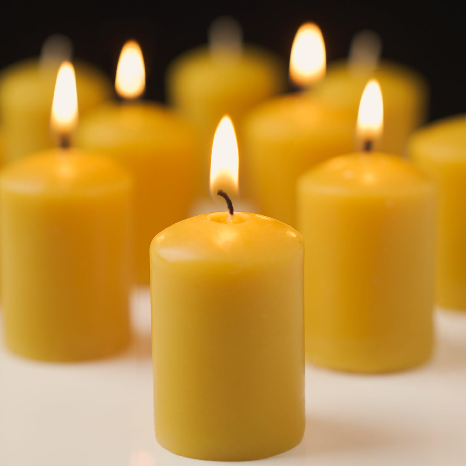 12Pcs Beeswax Votive Candles, Natural Beeswax Candles Bulk, Handmade Pure Votive Candles for Home Room Decor Party Wedding Spa, Smokeless and Dripless Votives Candles